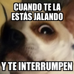 Meme Personalizado - Cuando te la estÃ¡s jalando Y te interrumpen ...