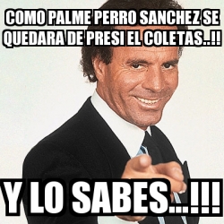 Meme Julio Iglesias - Como palme Perro Sanchez se quedara de presi el ...