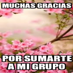 Meme Personalizado - Muchas Gracias Por sumarte a mi Grupo - 31468232
