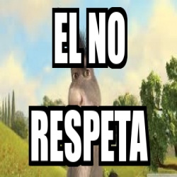 Meme Personalizado - el no respeta - 31470695