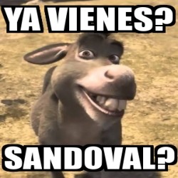 Meme Personalizado - Ya vienes? Sandoval? - 31487283