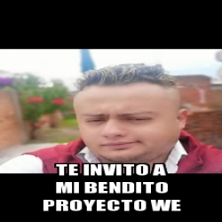 Meme Personalizado - Te invito a mi bendito proyecto we - 31491069