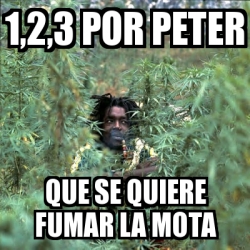 Meme Personalizado - 1,2,3 por Peter Que se quiere fumar la mota - 31496922