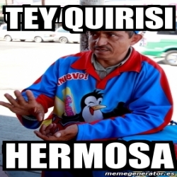 Meme Personalizado - Tey quirisi Hermosa - 31053750