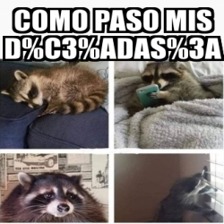 Meme Personalizado - Como paso mis d%C3%ADas%3A - 31507876