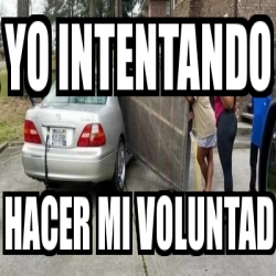 Meme Personalizado - Yo intentando hacer mi voluntad - 31511353