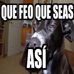 Meme Personalizado - Que feo que seas AsÃ­ - 31514840