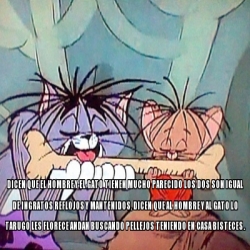 Meme Personalizado - Dicen que el hombre y el gato tienen mucho ...