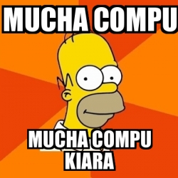 Meme Homer - MUCHA COMPU MUCHA COMPU kIARA - 31555675