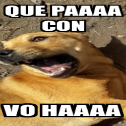 Meme Personalizado - Que paaaa con Vo haaaa - 31557200