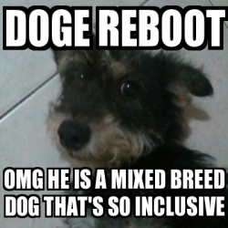 Meme Personalizado - DOGE REBOOT OMG HE IS A MIXED BREED DOG THAT'S SO ...
