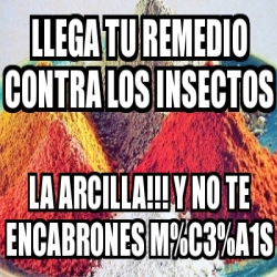 Meme Personalizado - Llega tu remedio contra los insectos LA ARCILLA ...