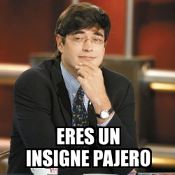 Meme Personalizado - ERES UN INSIGNE PAJERO - 31619010