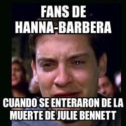 Meme crying peter parker - Fans de Hanna-Barbera cuando se enteraron de ...