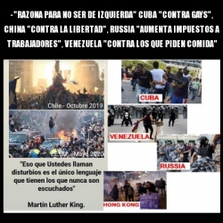 Meme Personalizado - -"razona para no ser de izquierda" cuba "contra ...