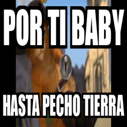 Meme Personalizado - Por ti baby Hasta pecho tierra - 31661081