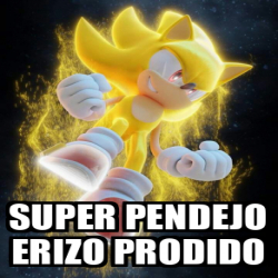 Meme Personalizado - super pendejo erizo prodido - 31669859