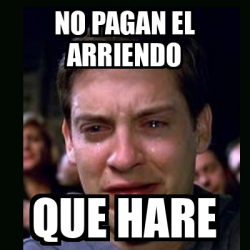 Meme crying peter parker - No pagan el arriendo Que hare - 31670734