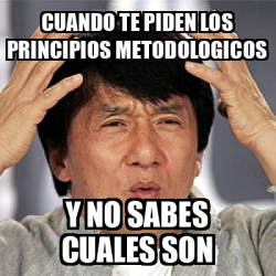 Meme Jackie Chan - cuando te piden los principios metodologicos y no ...