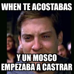 Meme crying peter parker - when te acostabas y un mosco empezaba a ...