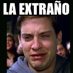 Meme crying peter parker - La extraño - 31715575