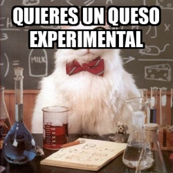 Meme Chemistry Cat - quieres un queso experimental - 31727535