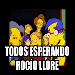 Meme Personalizado - Todos esperando Rocío llore - 31728646
