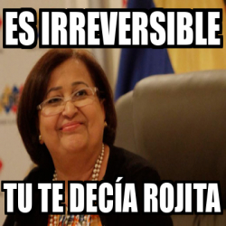 Meme Personalizado - Es irreversible Tu te decía rojita - 31737703