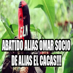 Meme Personalizado - Abatido alias Omar socio de alias el cacas ...