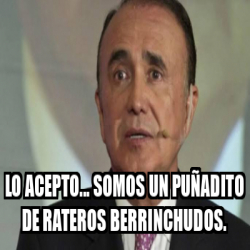 Meme Personalizado - Lo acepto... somos un puñadito de rateros ...