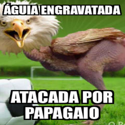 Meme Personalizado - Águia engravatada atacada por papagaio - 31781123