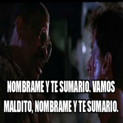Meme Personalizado - Nombrame y te sumario. Vamos maldito, nombrame y ...