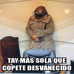 Meme Personalizado - Tay más sola que copete desvanecido - 31796951