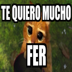 Meme Personalizado - TE QUIERO MUCHO FER - 31081685
