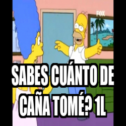 Meme Personalizado - Sabes cuánto de caña tomé? 1L - 31805083