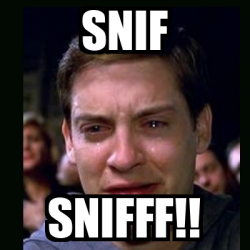 Meme crying peter parker - snif snifff!! - 31830307