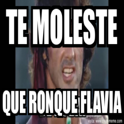 Meme Personalizado - Te moleste Que ronque Flavia - 31837345