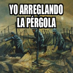 Meme Personalizado - YO ARREGLANDO LA PÉRGOLA - 31872748