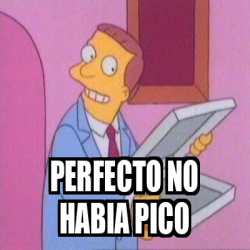 Meme Personalizado - pERFECTO NO HABIA PICO - 31875307