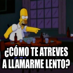 Meme Personalizado - ¿Cómo te atreves a llamarme lento? - 31878229