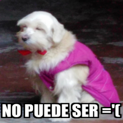 Meme Personalizado - NO PUEDE SER ='( - 31881570