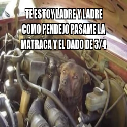 Meme Personalizado - Te estoy ladre y ladre como pendejo pasame la ...