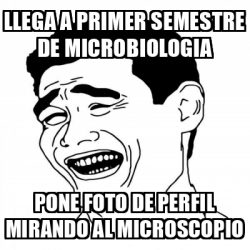 Meme Yao Ming 2 - LLEGA A PRIMER SEMESTRE DE MICROBIOLOGIA PONE FOTO DE PERFIL MIRANDO AL ...