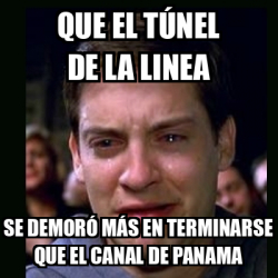 Meme crying peter parker - que el túnel de La Linea Se demoró más en ...
