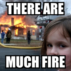 Meme Disaster Girl - there are much fire - 31946164