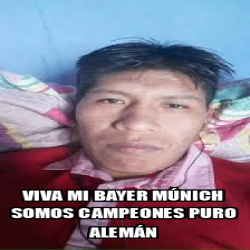Meme Personalizado - Viva mi Bayer Múnich somos campeones puro Alemán ...