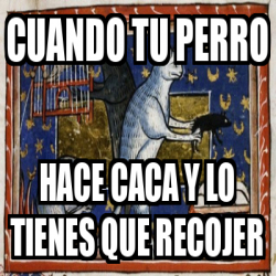 Meme Personalizado - CUANDO TU PERRO HACE CACA Y LO TIENES QUE RECOJER ...