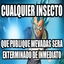 Meme Personalizado - cualquier insecto que publique wevadas sera ...