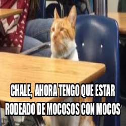 Meme Personalizado - chale, ahora tengo que estar rodeado de mocosos ...