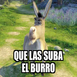 Meme Personalizado - Que las suba el burro - 32010705